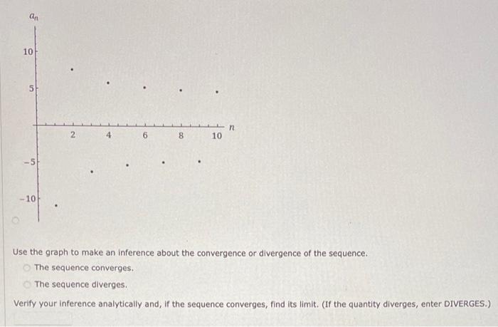 Solved Use a graphing utility to graph the first 10 terms of | Chegg.com