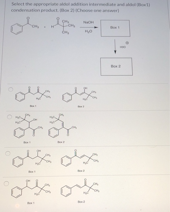 Solved нсн, Select the appropriate aldol addition | Chegg.com