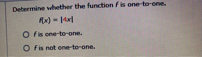 Solved Determine if the graph is a graph of a one-to-one | Chegg.com