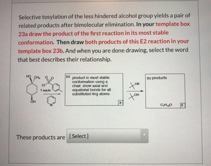 Solved Selective tosylation of the less hindered alcohol | Chegg.com