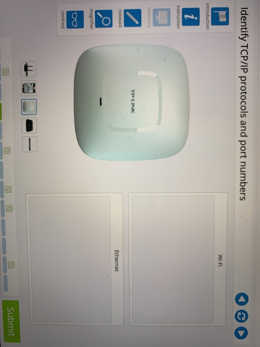 Solved ntify TCP/IP proto cols and port numbers action | Chegg.com
