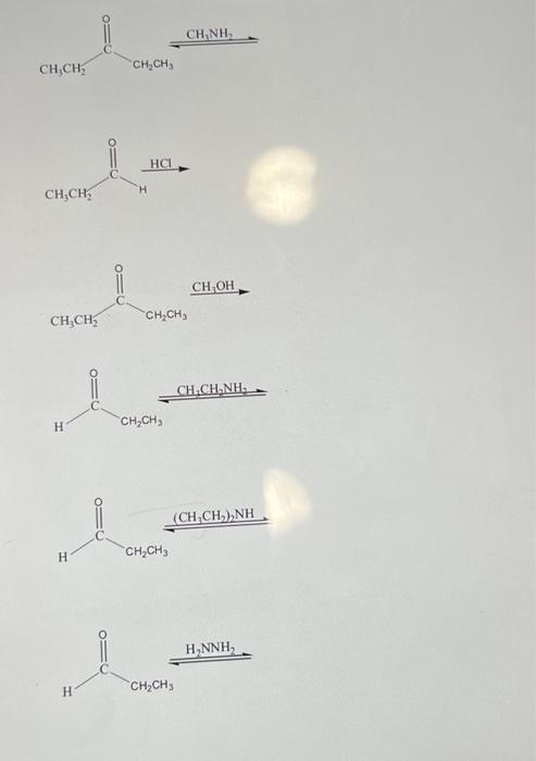 Solved CH1NH2= HCl CH3OH CH2CH2NH3 (CH3CH2)2NH, H2NNH2= | Chegg.com