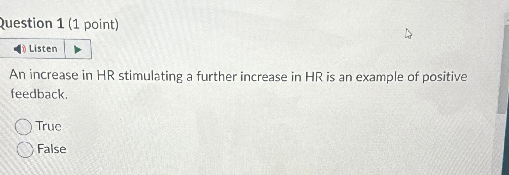 Solved Question 1 (1 ﻿point)ListenAn increase in HR | Chegg.com