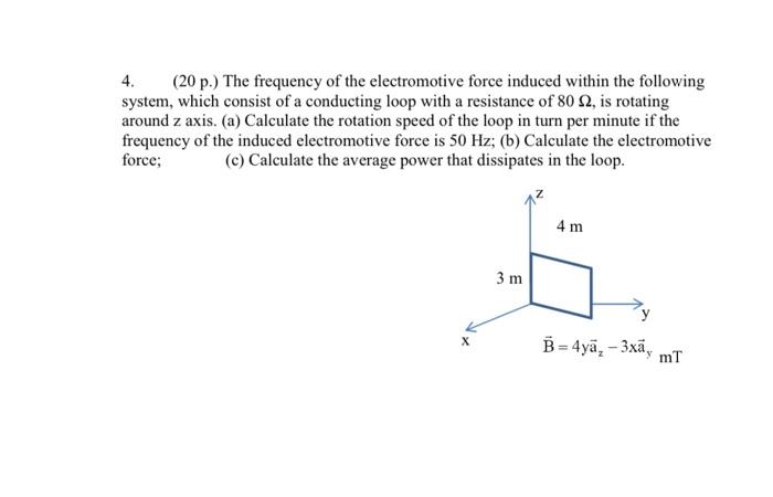 Solved 4. The following conducting loop consists of a moving | Chegg.com