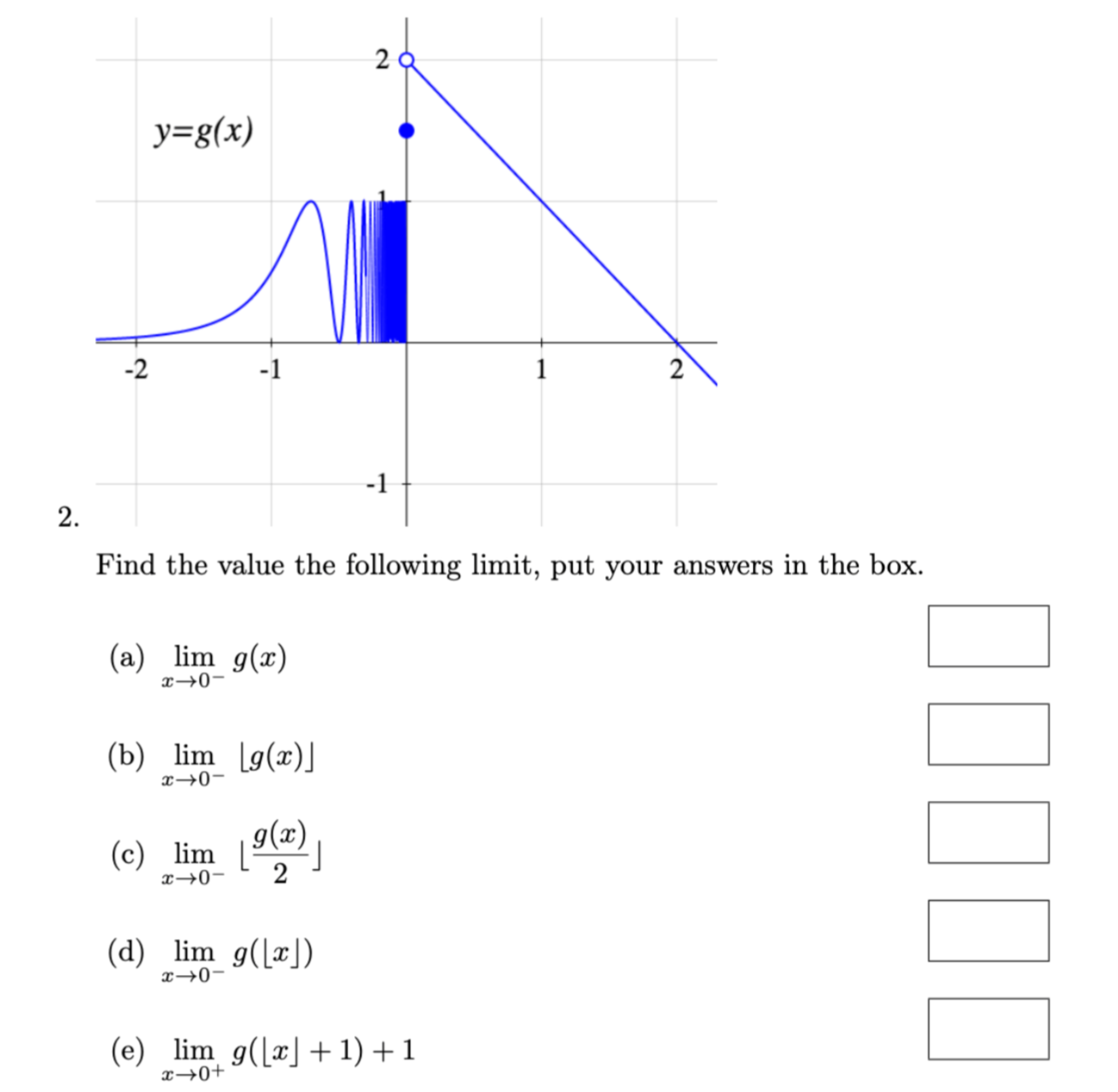 Solved Find the value the following limit, ﻿put your answers | Chegg.com