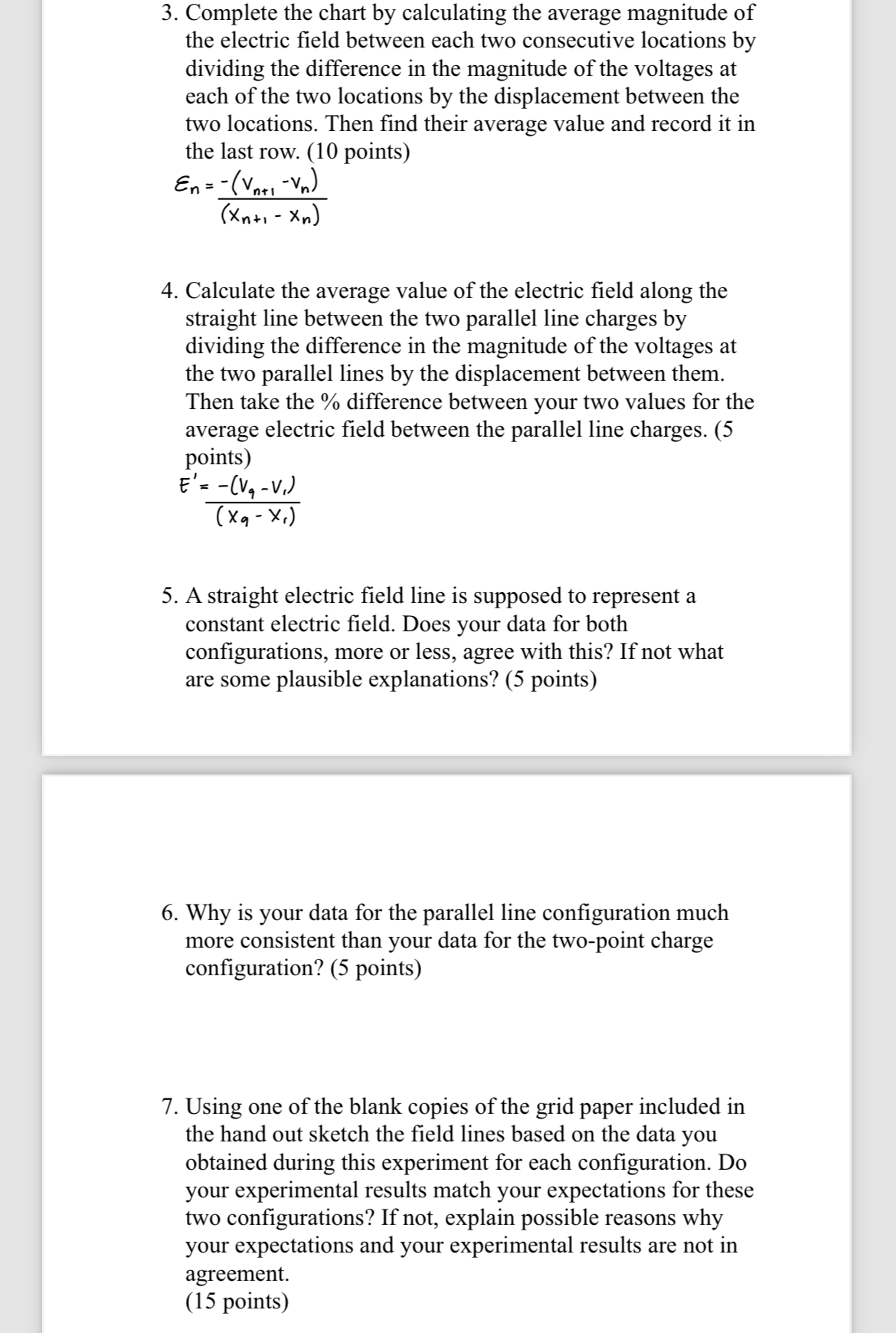 Complete the chart by calculating the average | Chegg.com