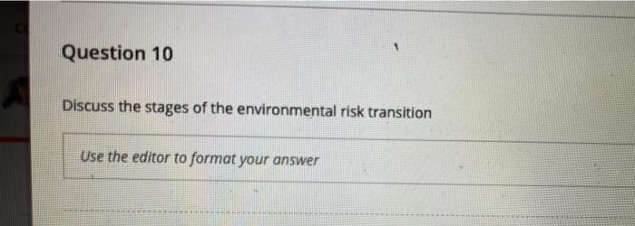 Solved Discuss the stages of the environmental risk | Chegg.com