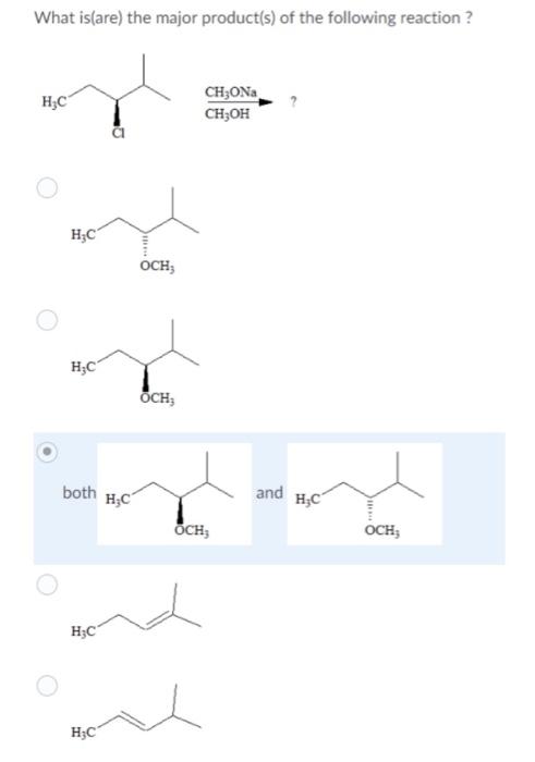 Solved What is(are) the major product(s) of the following | Chegg.com