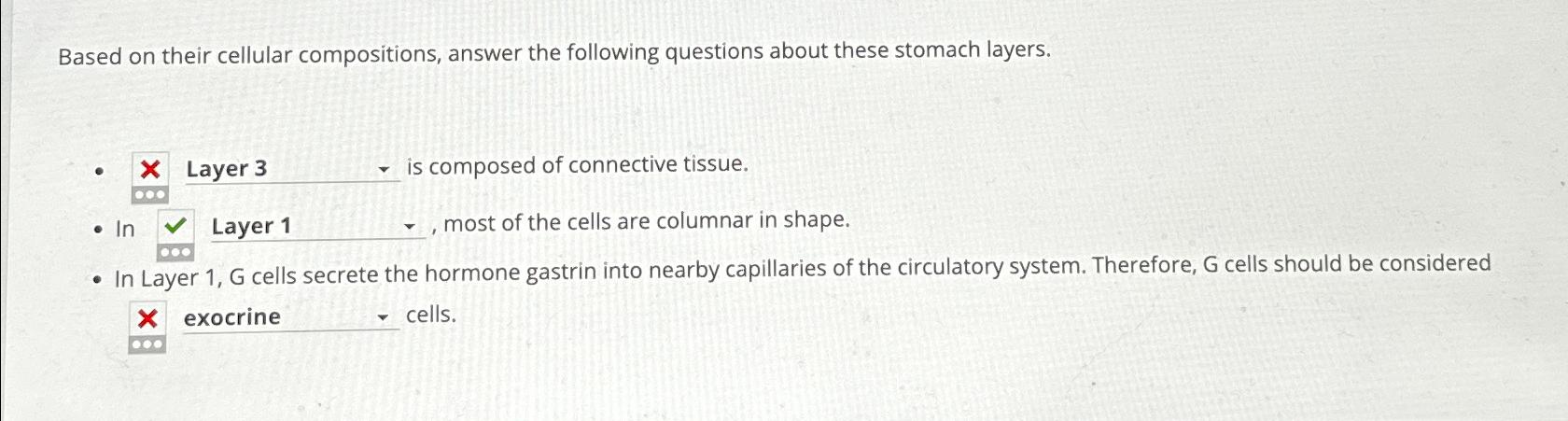 Solved Based on their cellular compositions, answer the | Chegg.com