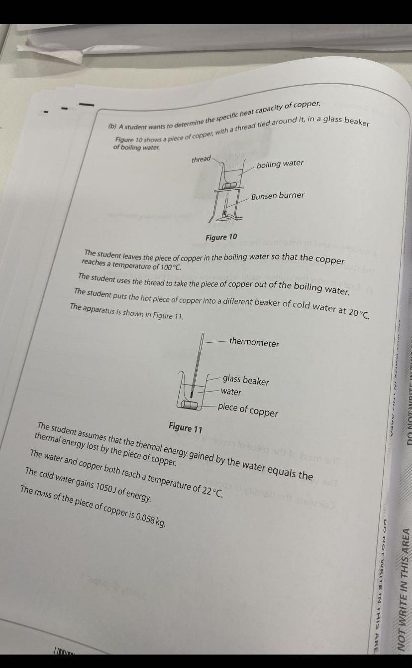 Solved (b) A student wants to determine the specific heat | Chegg.com