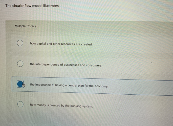 Solved The circular flow model illustrates Multiple Choice | Chegg.com