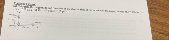 Solved Problem 2 (3 pts) (a) Calculate the magnitude and | Chegg.com