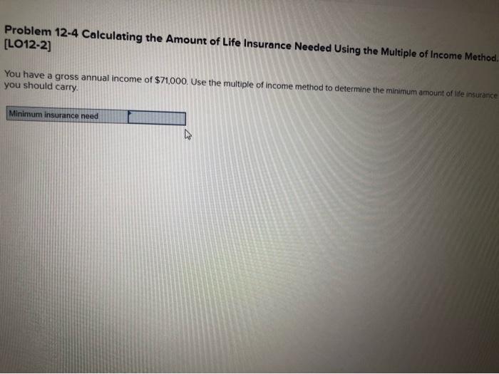 Solved Problem 12−1 Calculating Life Expectancy [LO12-1] | Chegg.com