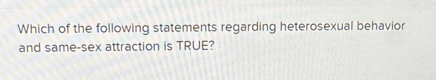 Solved Which of the following statements regarding | Chegg.com