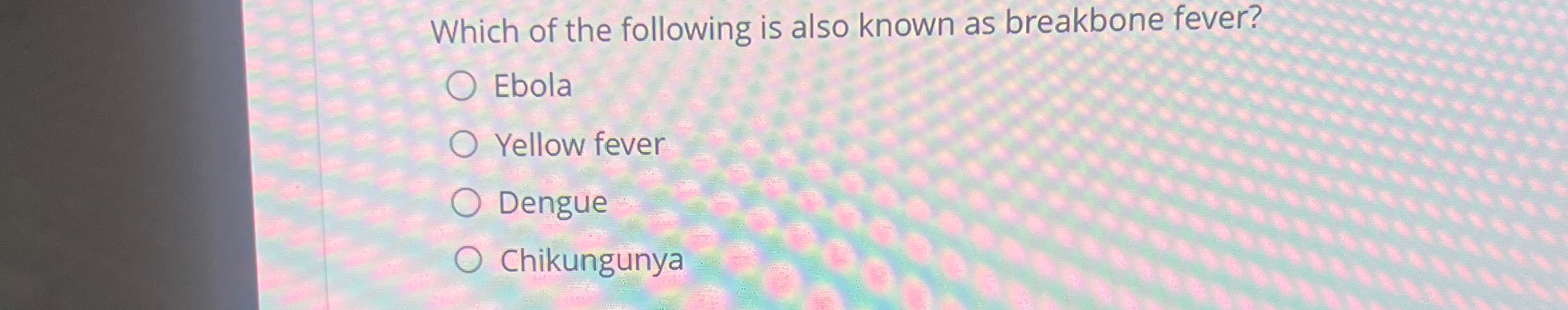 Solved Which of the following is also known as breakbone | Chegg.com