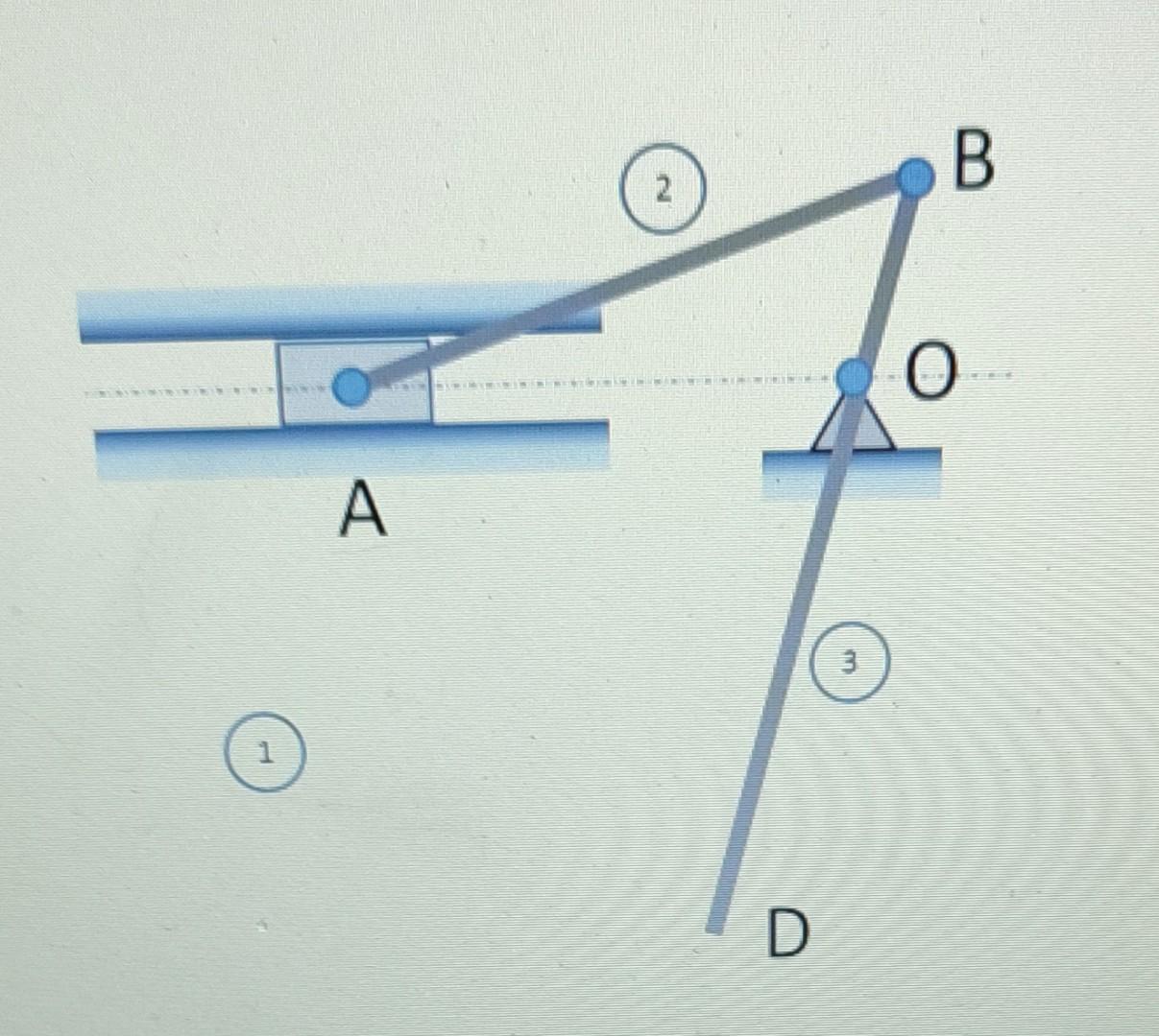 Solved A mechanism consisting of a slider and lever is shown | Chegg.com