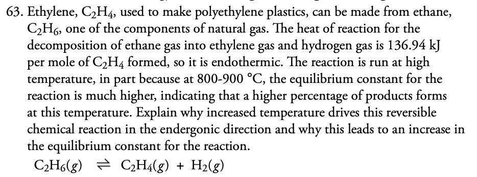 Solved Ethylene, C2H4, ﻿used to ﻿make polyethylene plastics, | Chegg.com