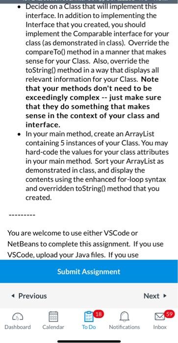 Solved Description: Interfaces are used to make a Class | Chegg.com