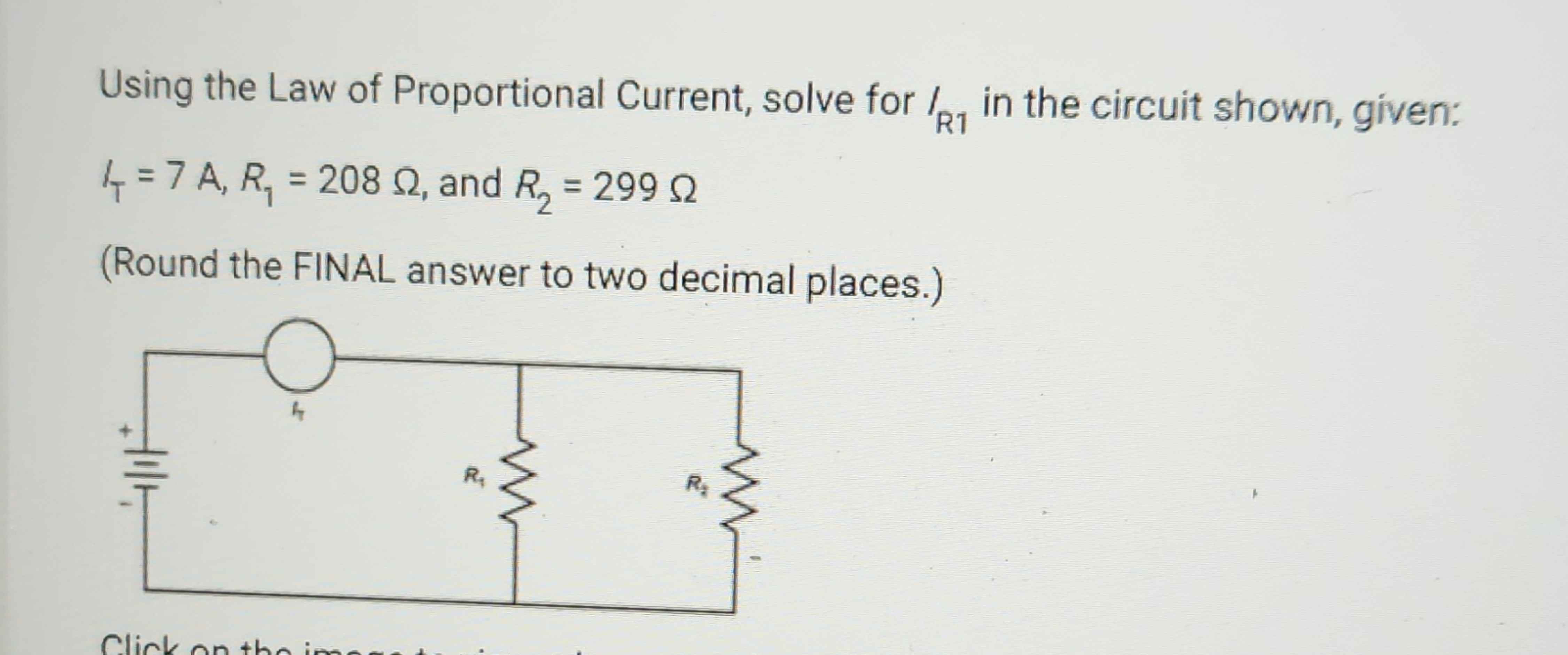 Solved Using the Law of Proportional Current, solve for ??R1 | Chegg.com