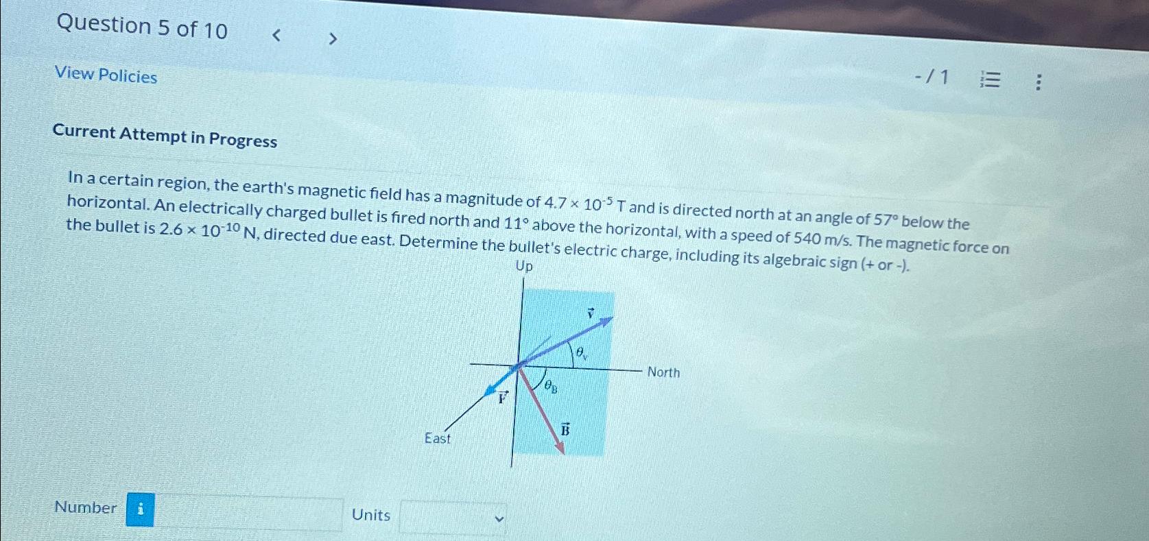 Solved Question 5 ﻿of 10View PoliciesCurrent Attempt in | Chegg.com