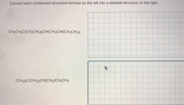 Solved Convert each condensed structural formula on the left | Chegg.com