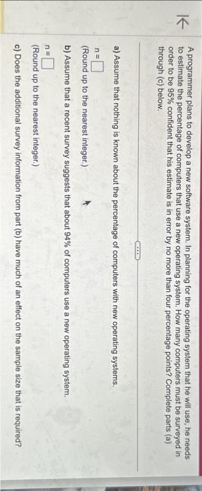 Solved A programmer plans to develop a new software system. | Chegg.com