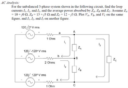 Solved For the unbalanced 3-phase system shown in the | Chegg.com