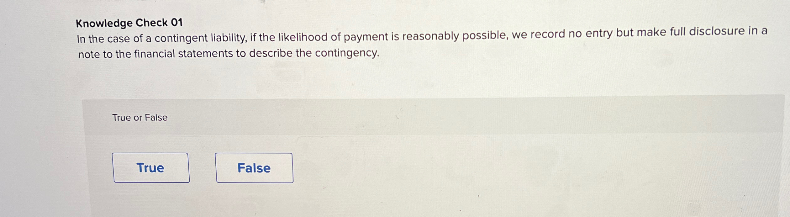 Solved Knowledge Check 01In the case of a contingent | Chegg.com