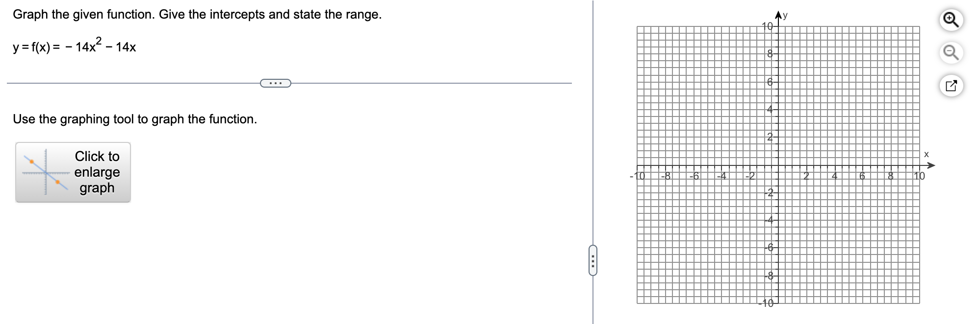 Solved Graph the given function. Give the intercepts and | Chegg.com