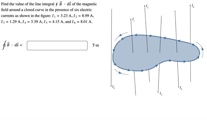 Solved Find the value of the line integral ∮B⋅ds of the | Chegg.com