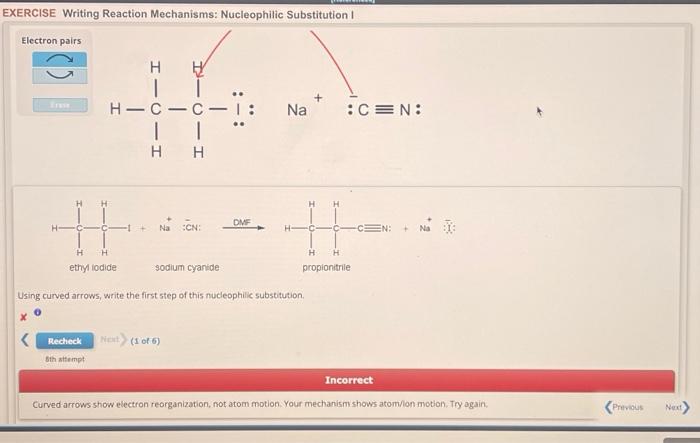 Solved EXERCISE Writing Reaction Mechanisms: Nucleophilic | Chegg.com