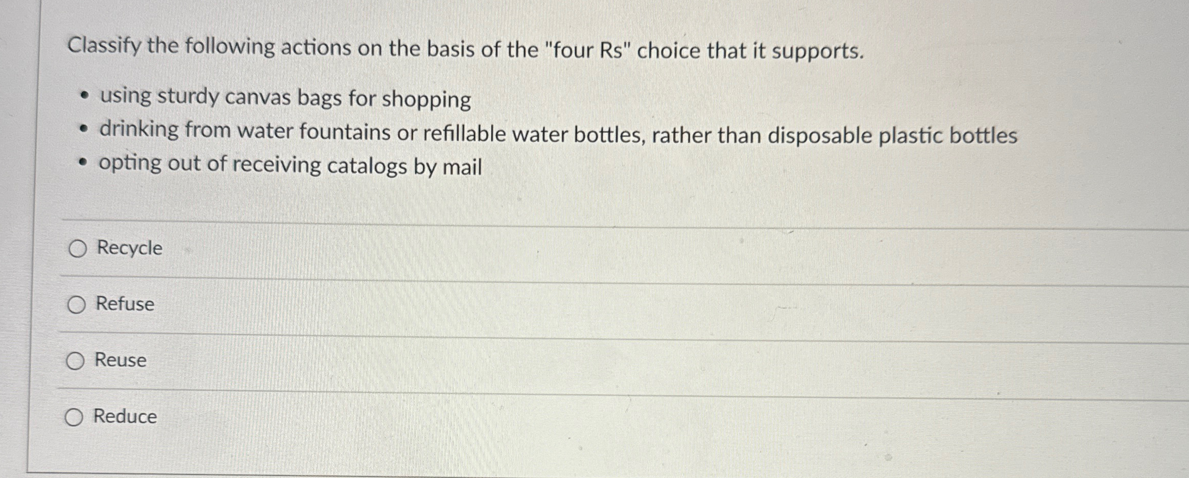 Solved Classify the following actions on the basis of the | Chegg.com