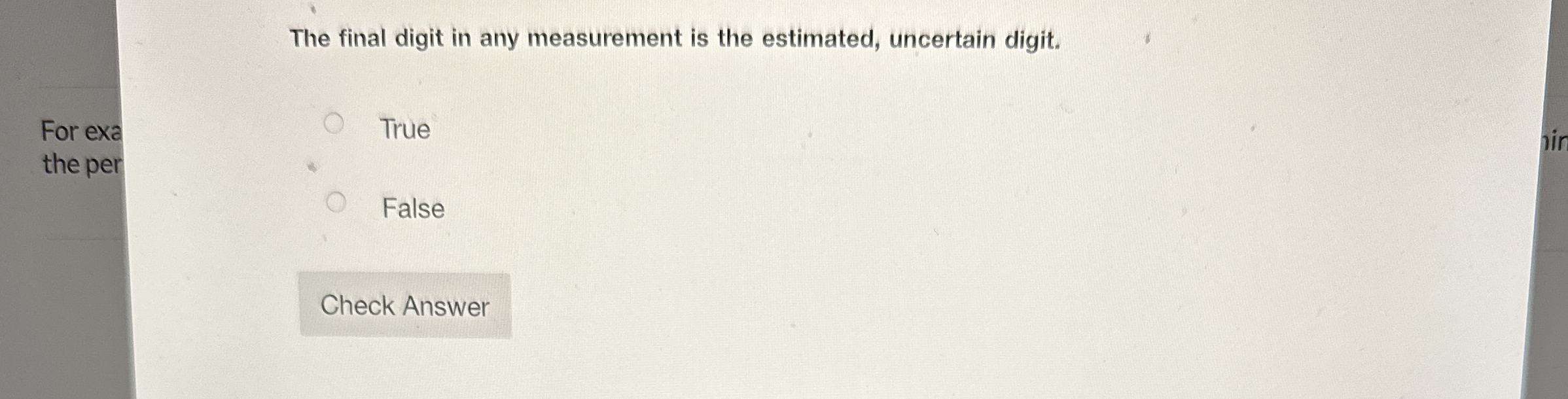 Solved The final digit in any measurement is the estimated, | Chegg.com