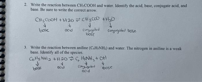 Solved 8. Write the Ka expression for Question 2 . 9. Write | Chegg.com