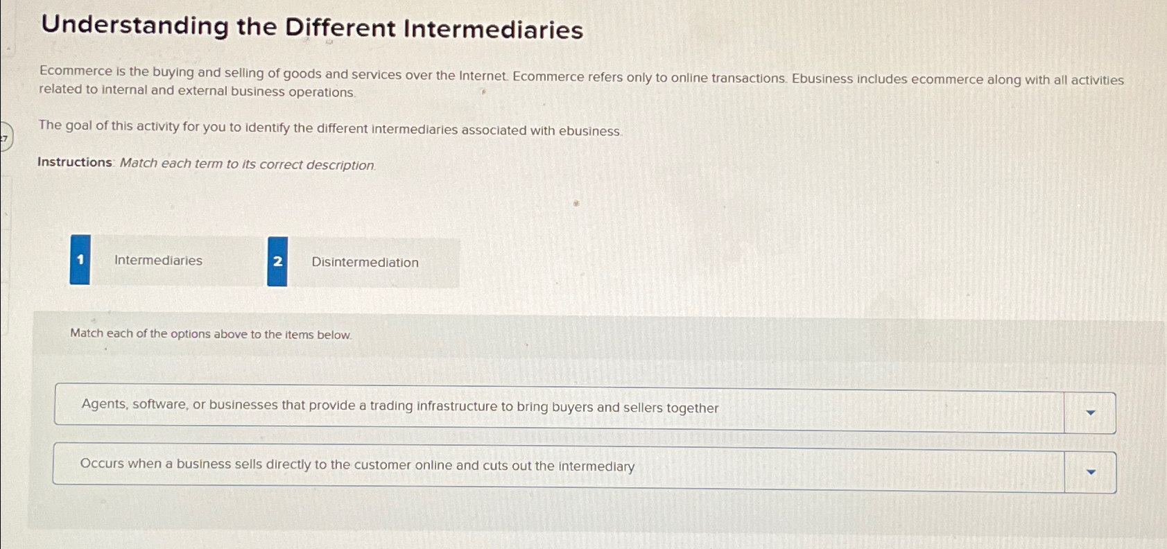 Solved Understanding the Different Intermediaries related to | Chegg.com