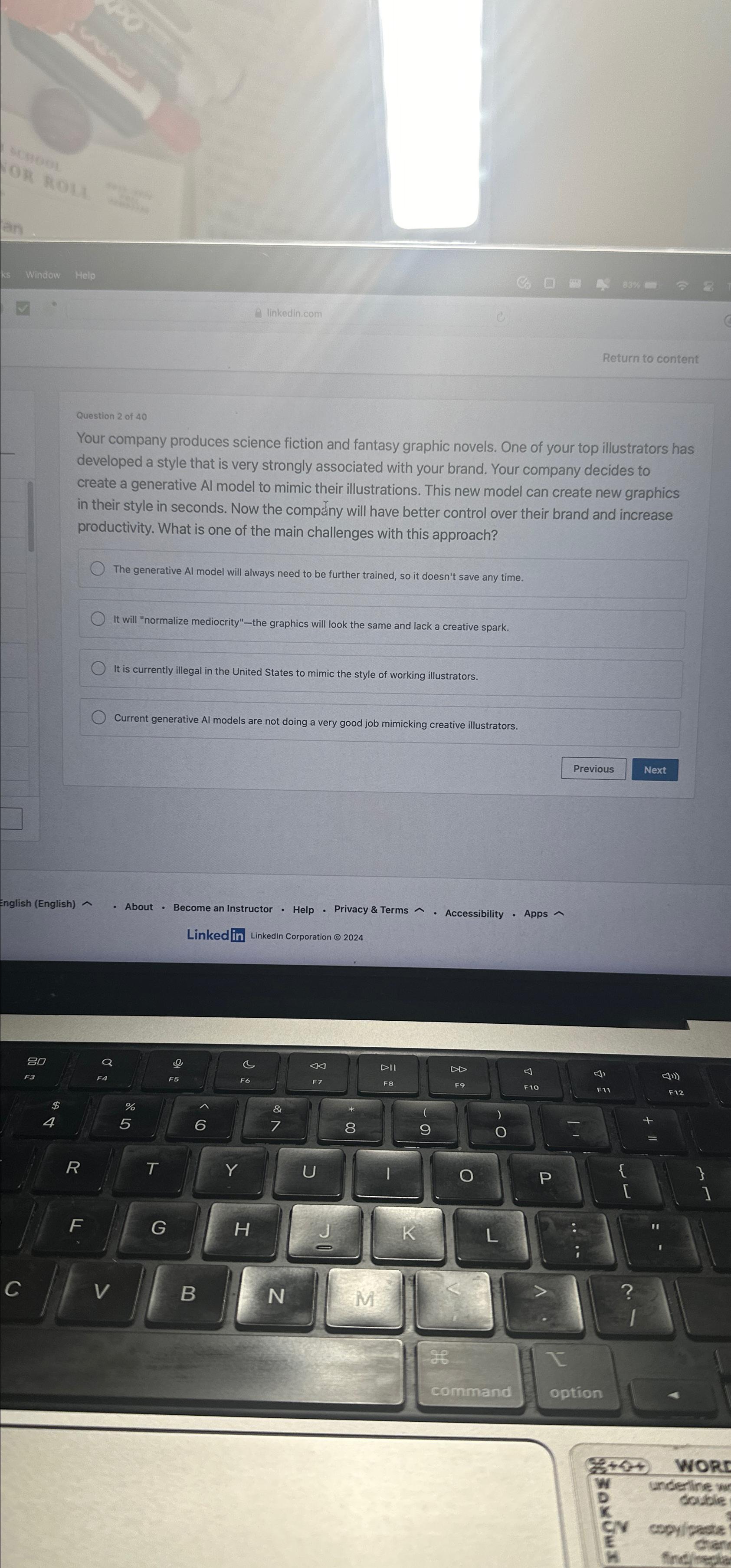 Solved Return to contentQuestion 2 ﻿of 40Your company | Chegg.com