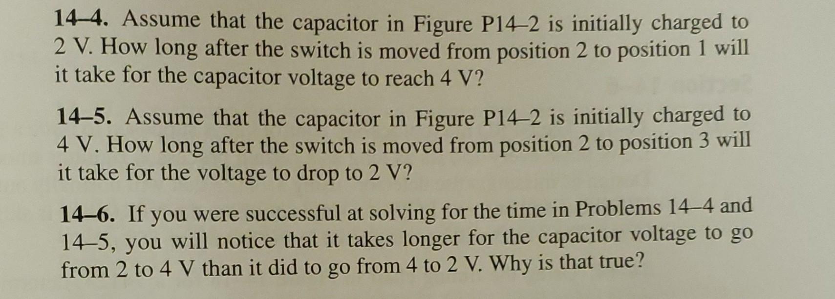 Solved 14-4. Assume that the capacitor in Figure P14-2 is | Chegg.com