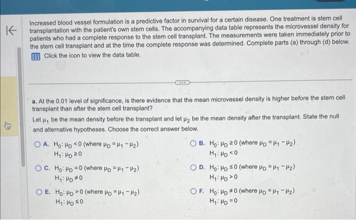 Solved Increased blood vessel formulation is a predictive | Chegg.com