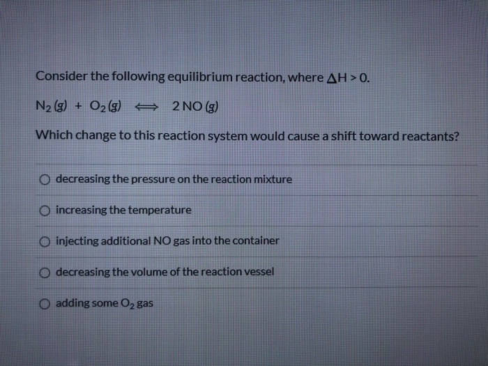 Solved Consider the following equilibrium reaction, where AH | Chegg.com