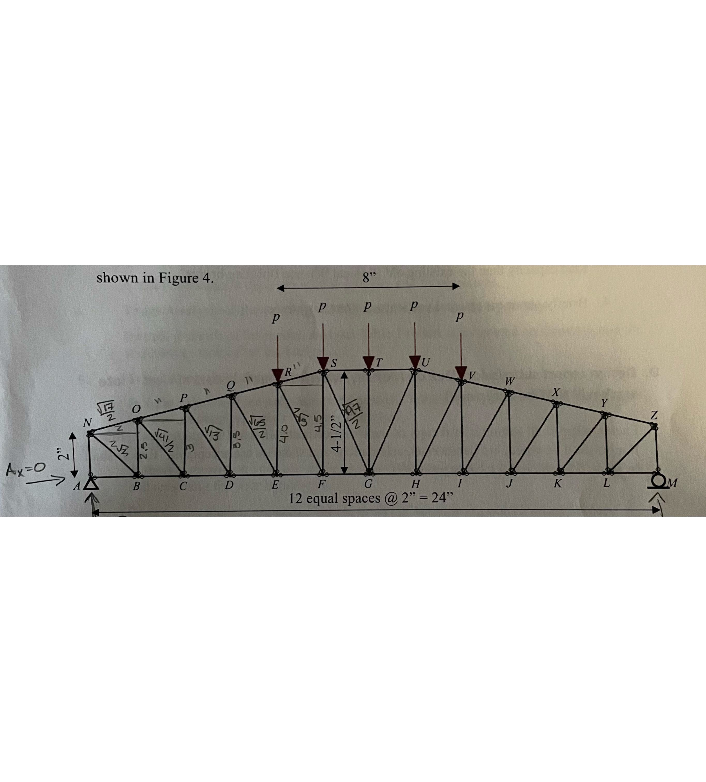 I need help on finding the member capacity loads. | Chegg.com