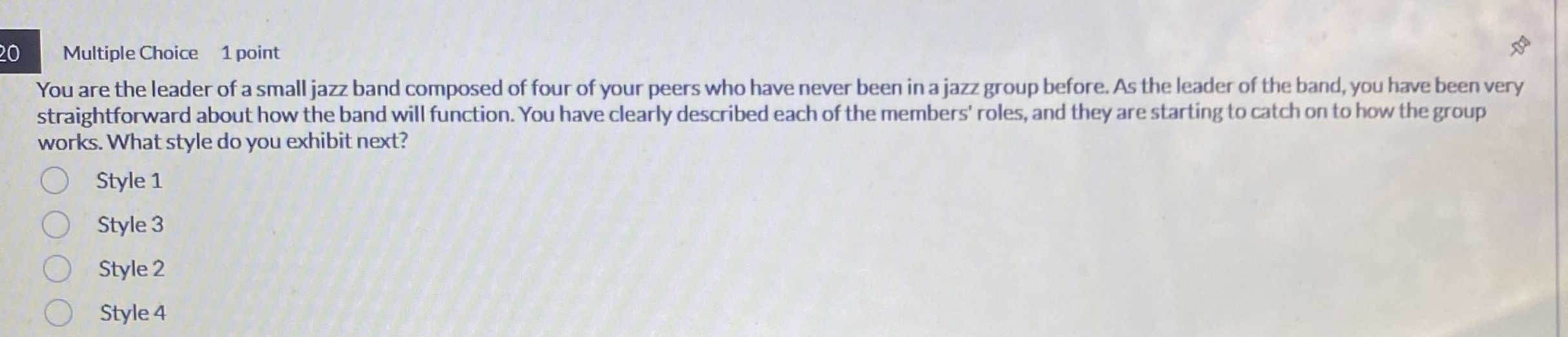 Solved Multiple Choice 1 ﻿pointYou are the leader of a small | Chegg.com