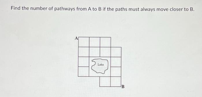 Solved Find the number of pathways from A to B if the paths | Chegg.com