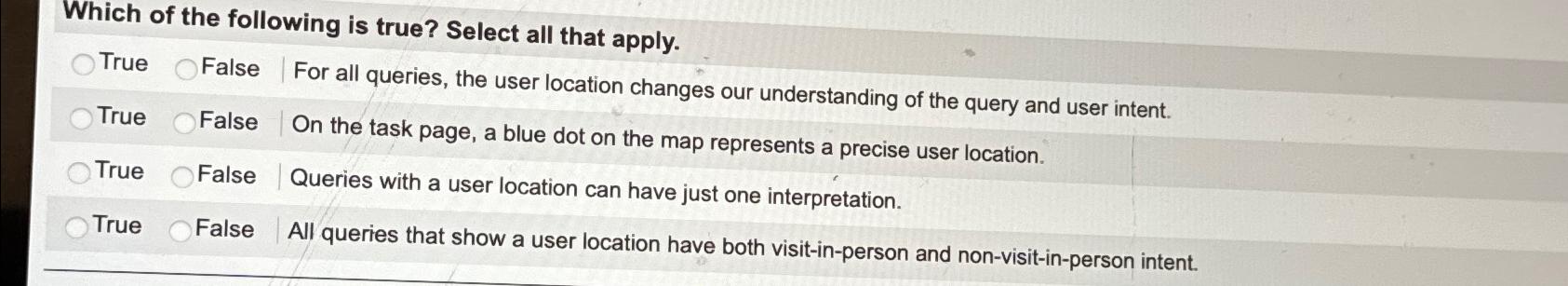 Solved Which of the following is true? Select all that | Chegg.com