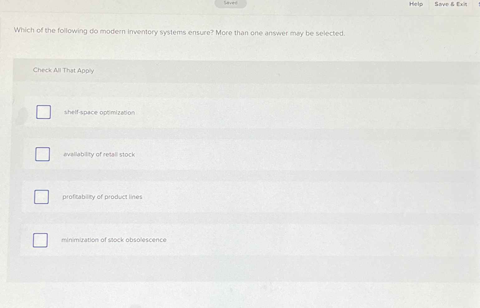 Solved SavedHelpSave & ExitWhich of the following do modern | Chegg.com