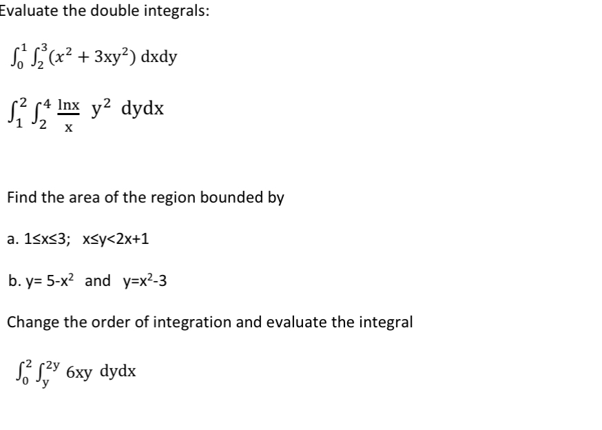 Solved Evaluate the double | Chegg.com