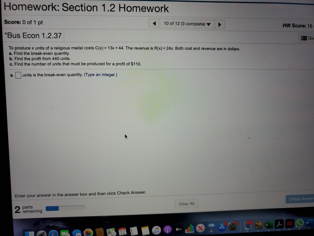Solved Homework Section 1 2 Homework Save Score 0 Of 1 Pt