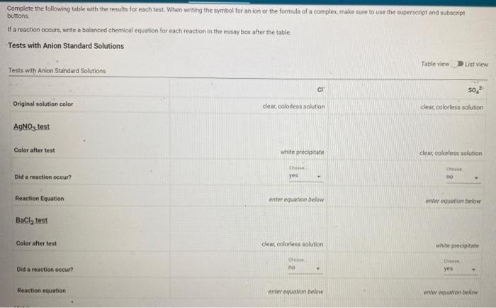 Solved AgNO3 test: how to write the balanced chemical | Chegg.com