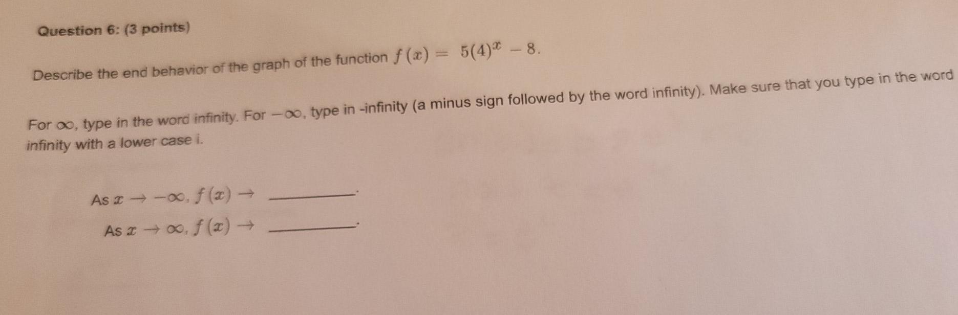 Solved Describe the end behavior of the graph of the | Chegg.com