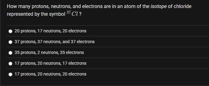 Solved How many protons, neutrons, and electrons are in an | Chegg.com