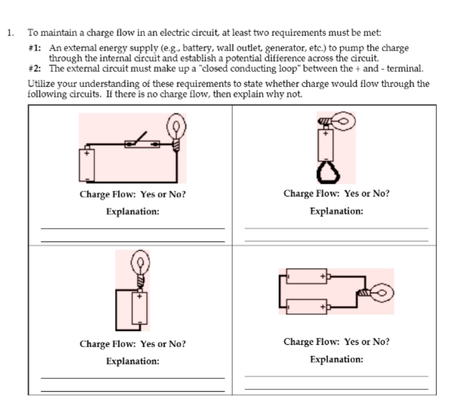 Solved To maintain a charge flow in an electric circuit, at | Chegg.com